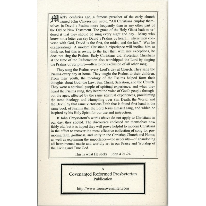 Discourses on Scripture Psalmody and Instrumental Music